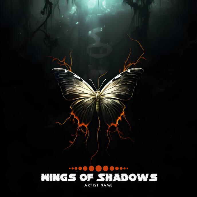 Album Cover Template "WINGS OF SHADOWS" Music | PosterMyWall